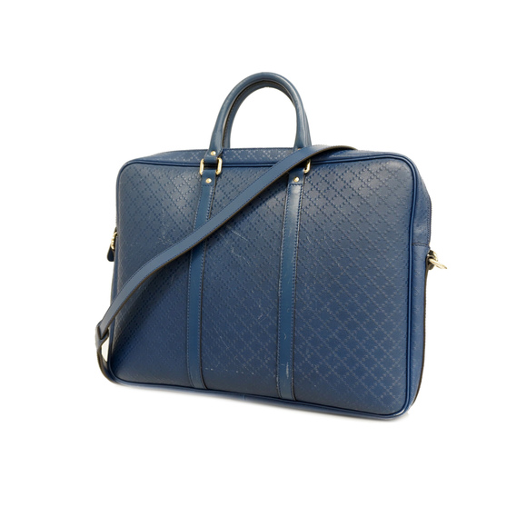 Gucci | Bags | Auth Gucci Diamante Mens Pvc Briefcase Blue 28463 | Poshmark